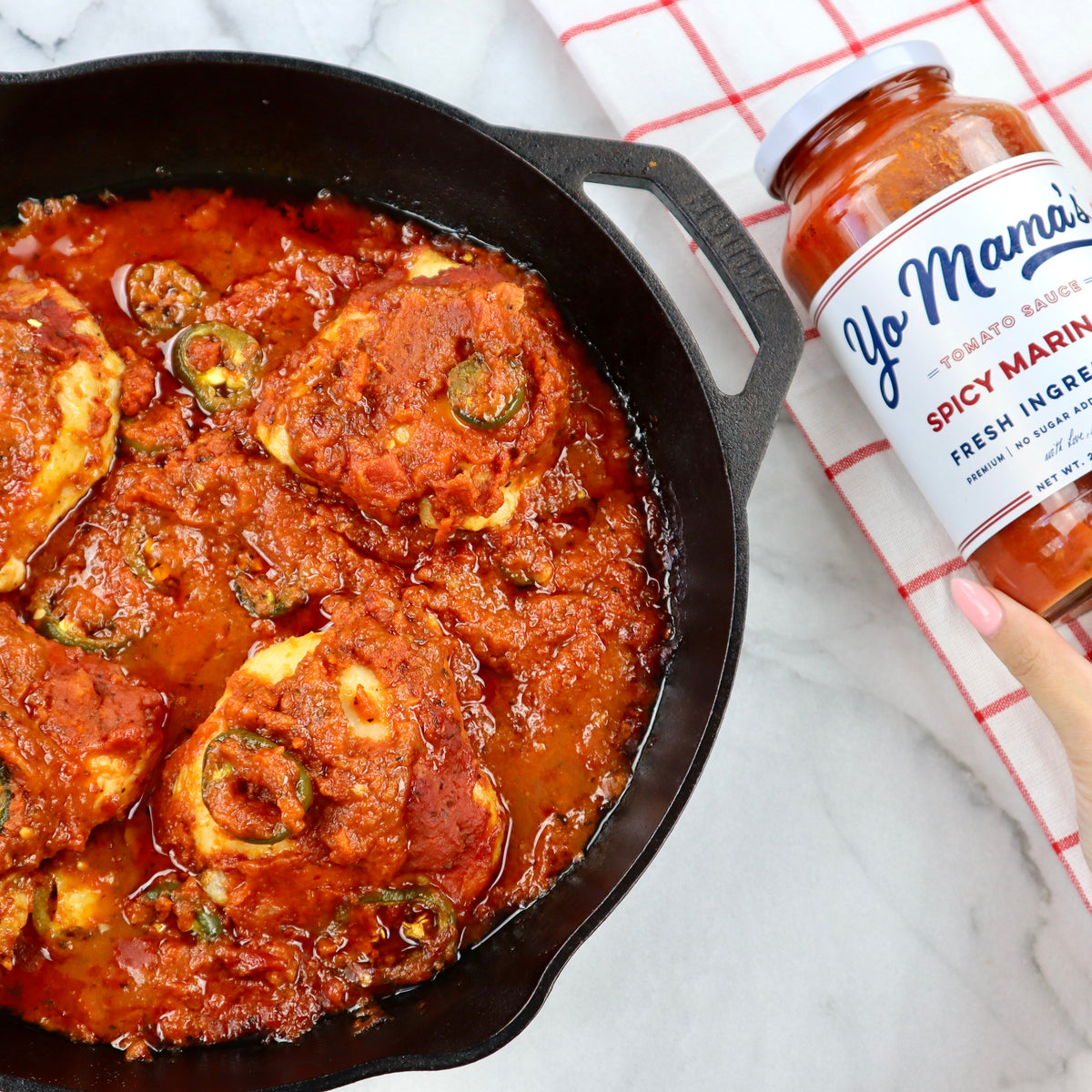 Spicy Marinara Spicy Chicken – Yo Mama's Foods